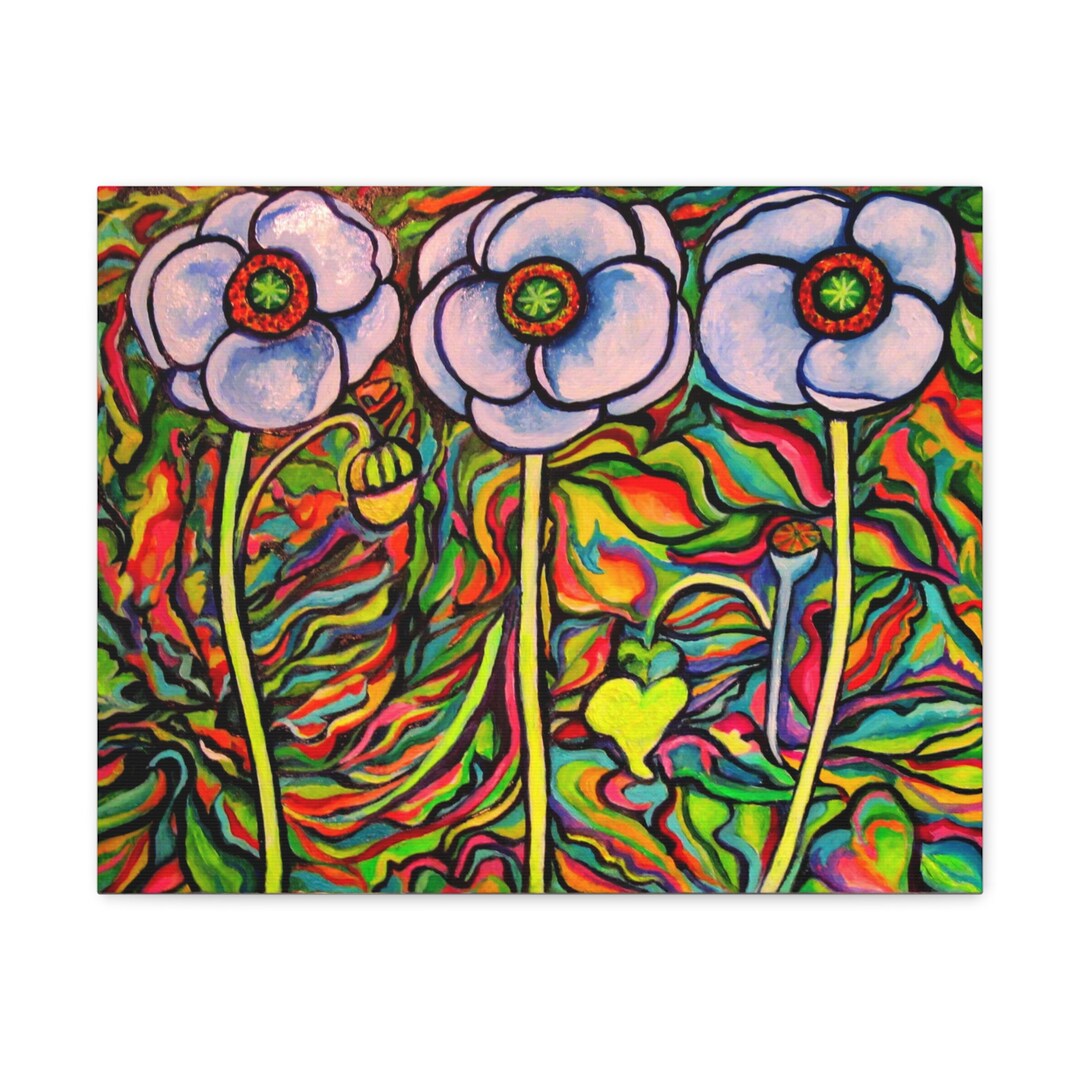Three Poppies Canvas Gallery Wraps Print - Etsy