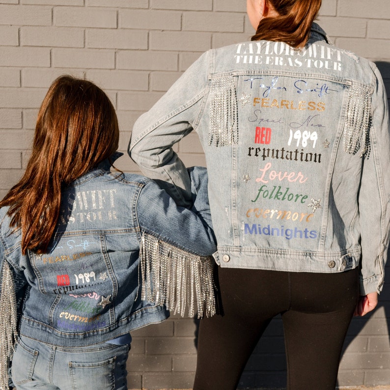 Taylor Swift Jean Jacket Eras Tour Custom Women's Denim Jacket Taylor ...