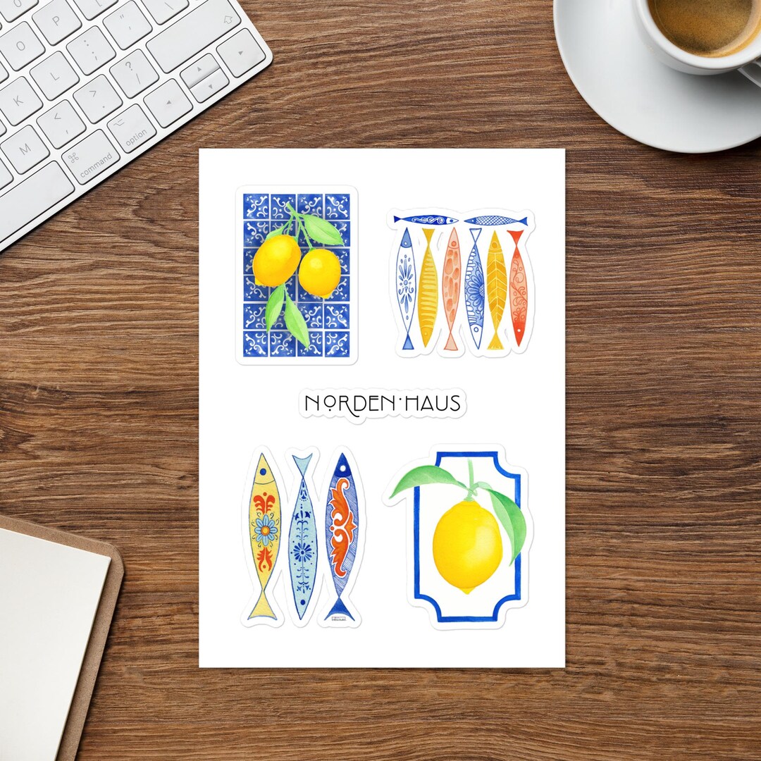 Mediterranean Coastal Sticker Sheet Collection - Etsy