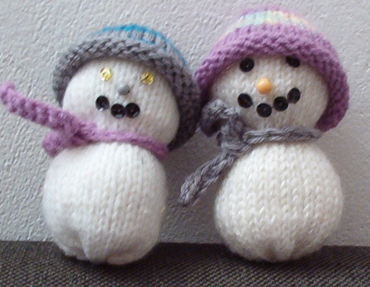 The Snowman Family - PDF Pattern (knit) - Etsy