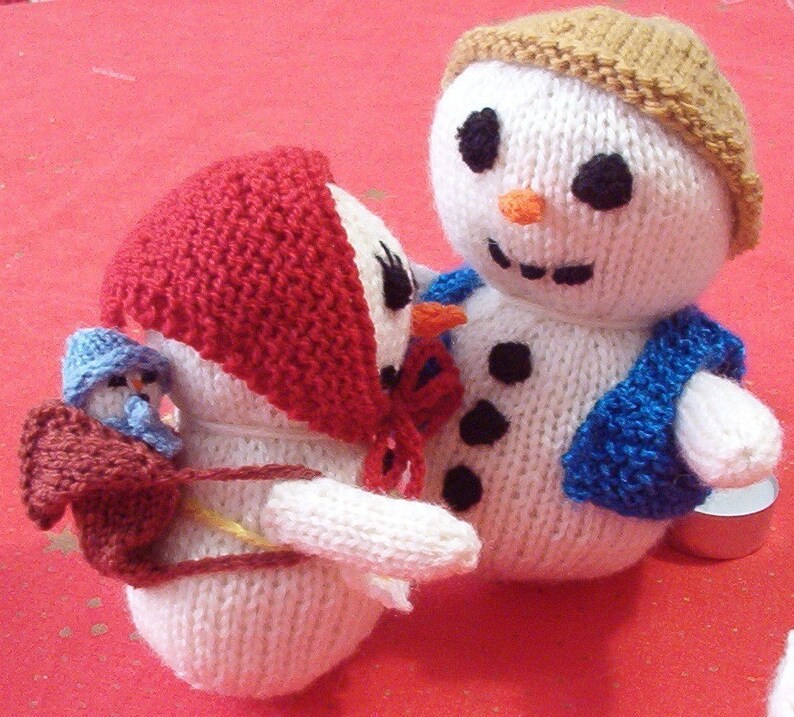 The Snowman Family - PDF Pattern (knit) - Etsy