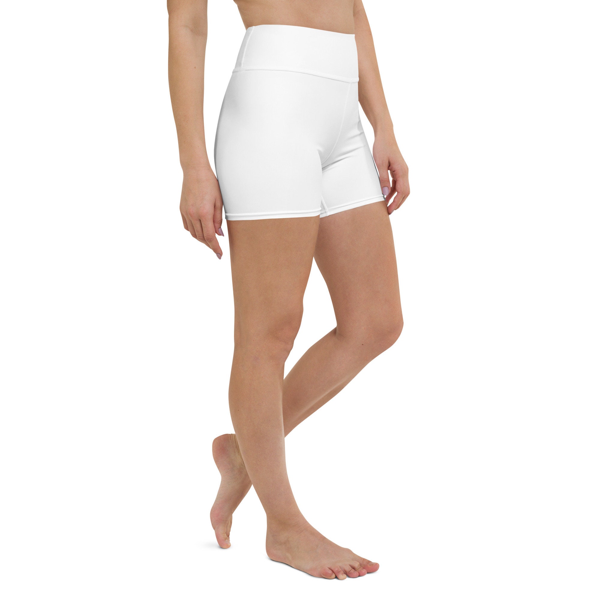 White Yoga Shorts, White Shorts, White Spandex Shorts, Workout Wear ...