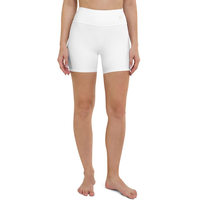 White Yoga Shorts, White Shorts, White Spandex Shorts, Workout Wear ...