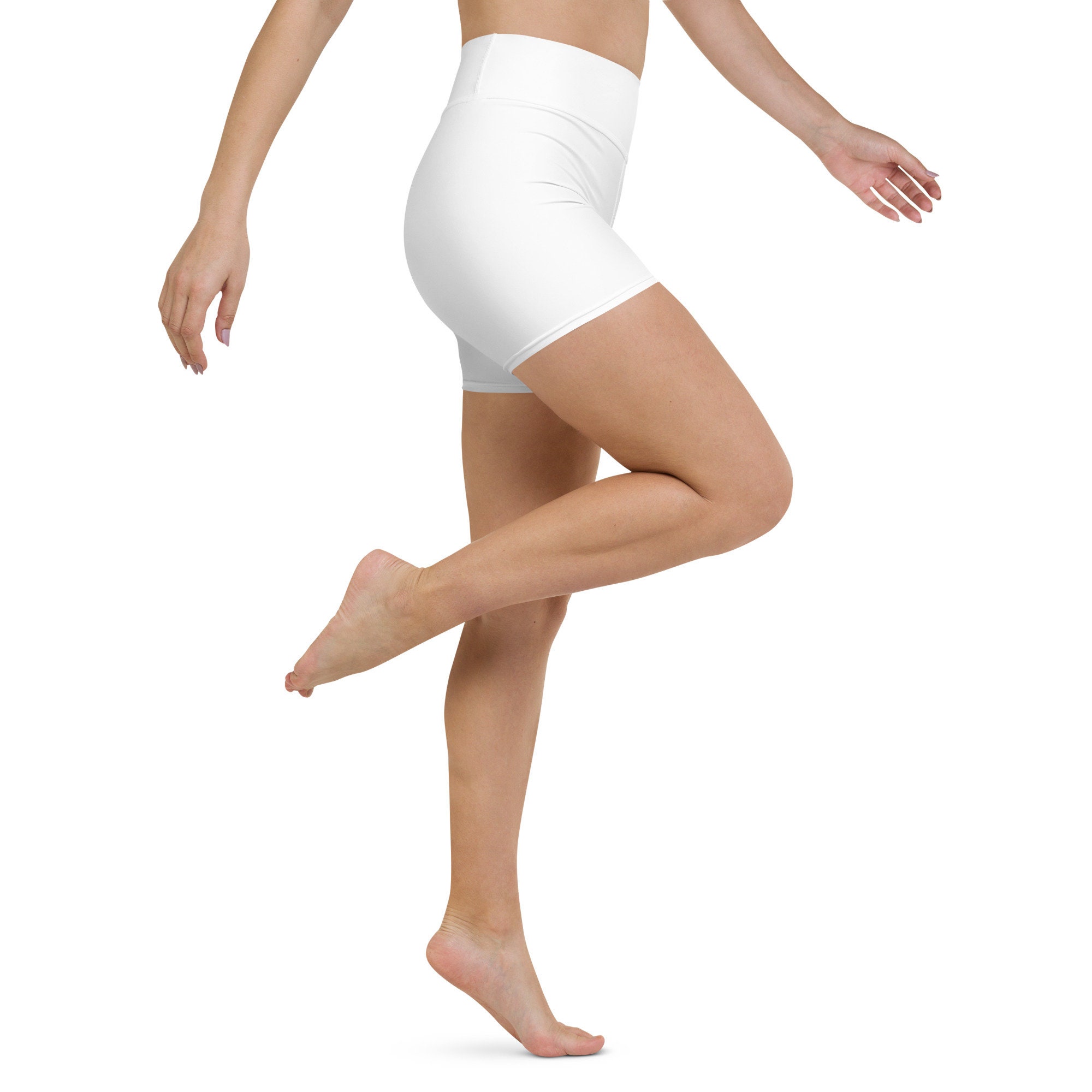 White Yoga Shorts, White Shorts, White Spandex Shorts, Workout Wear ...