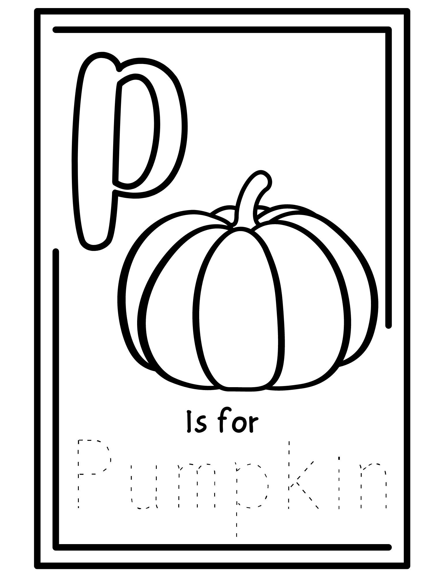 Abc's of Autumn Fall Printable Coloring & Tracing Worksheets, Pre K ...
