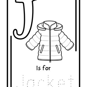 Abc's of Winter Printable Coloring & Tracing Worksheets, Pre K ...