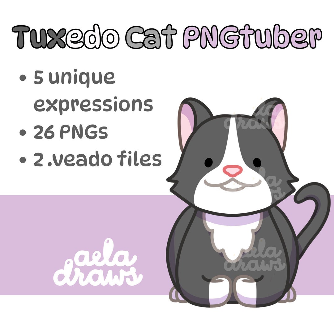 Tuxedo Cat - Pngtuber for Twitch, Youtube, Discord | Veadotube Ready to ...