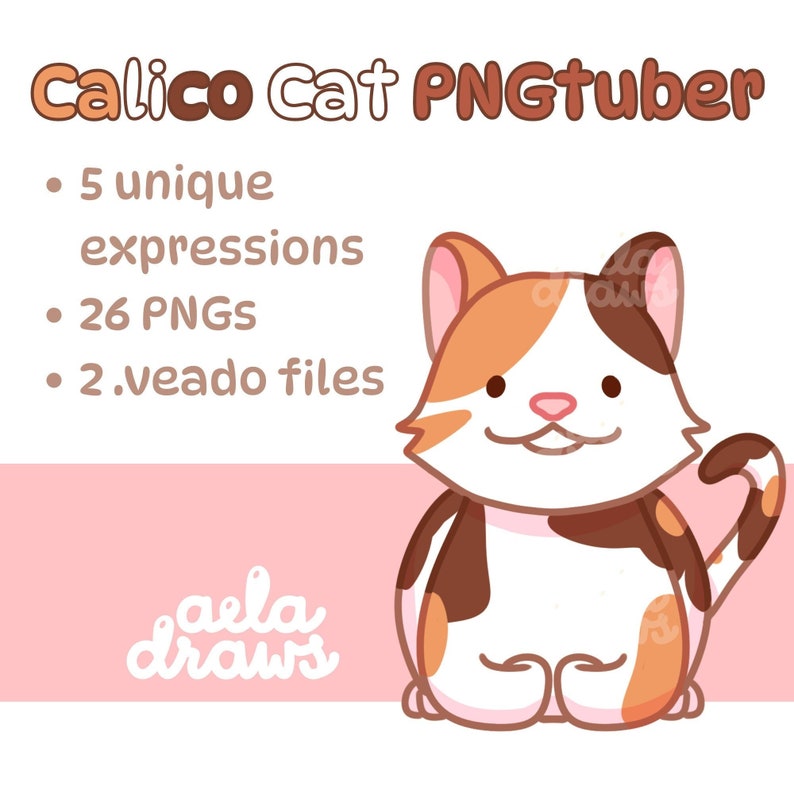 Calico Cat - Pngtuber for Twitch, Youtube, Discord | Veadotube Ready to ...