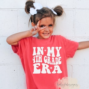 In My 4th Grade Era, First Day of Fourth School Shirt, Comfort Colors ...