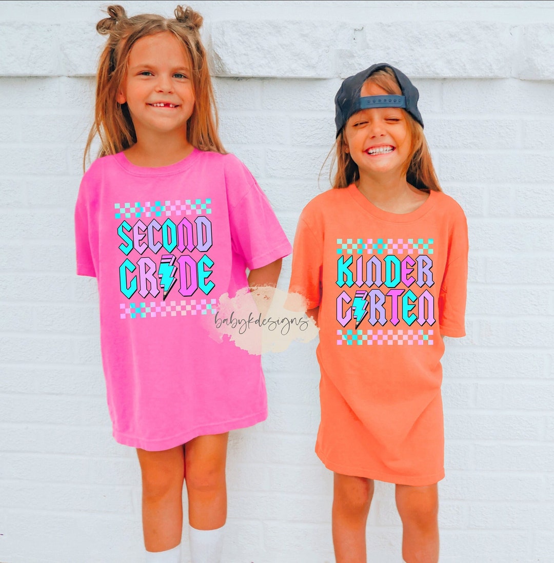 Second Grade Back to School T-shirt Comfort Colors®, Lightning Bolt ...