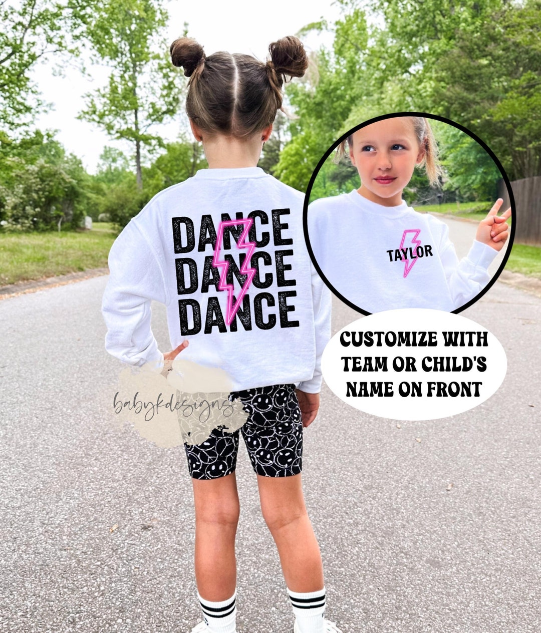 In My Dance Era, Girls Dance Shirt, Personalized Name Sweater, Toddler ...