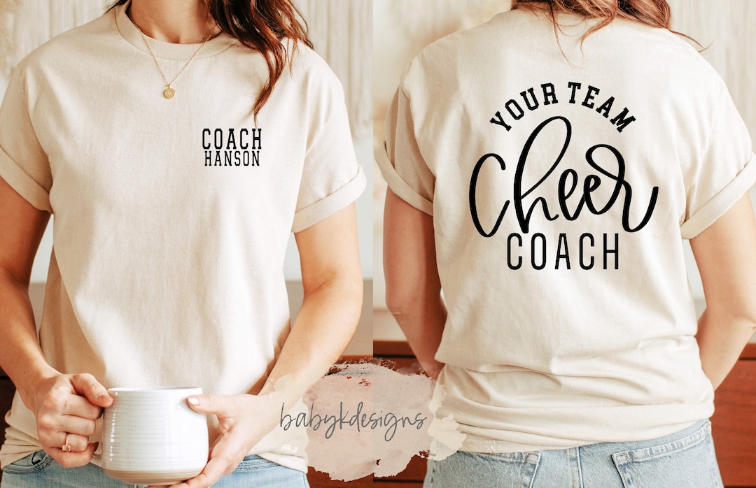 Personalized Cheer Coach Shirt, Custom Cheer Sweatshirt, Game Day Cheer ...