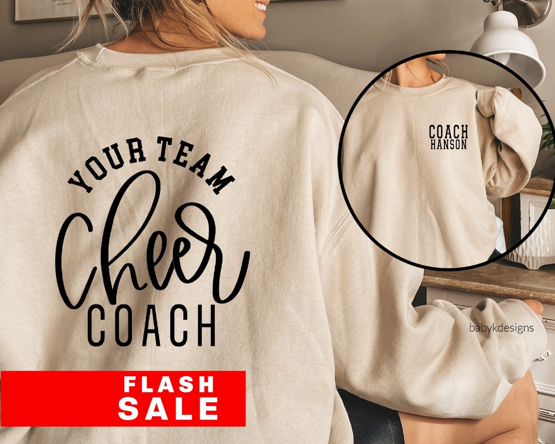 Personalized Cheer Coach Shirt, Custom Cheer Sweatshirt, Game Day Cheer ...