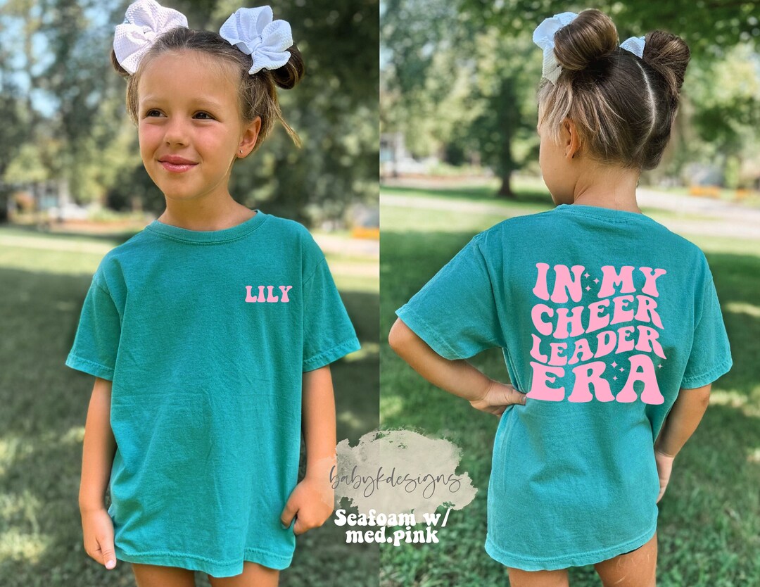 In My Cheerleader Era, Girls Cheer Shirt, Custom Cheer Leader Name ...