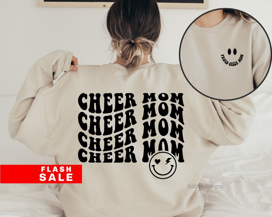 Retro Cheer Mom Shirt, Cheerleading Shirt, Game Day Hoodie, Front Back ...