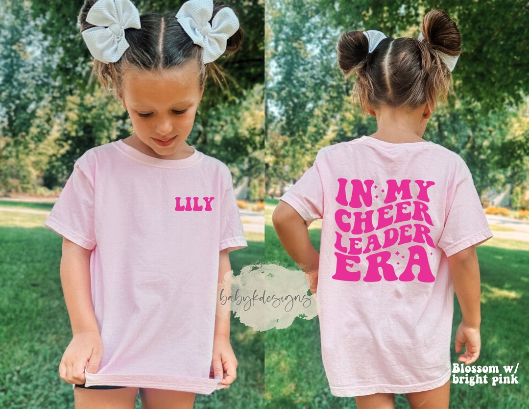 In My Cheerleader Era, Girls Cheer Shirt, Custom Cheer Leader Name ...