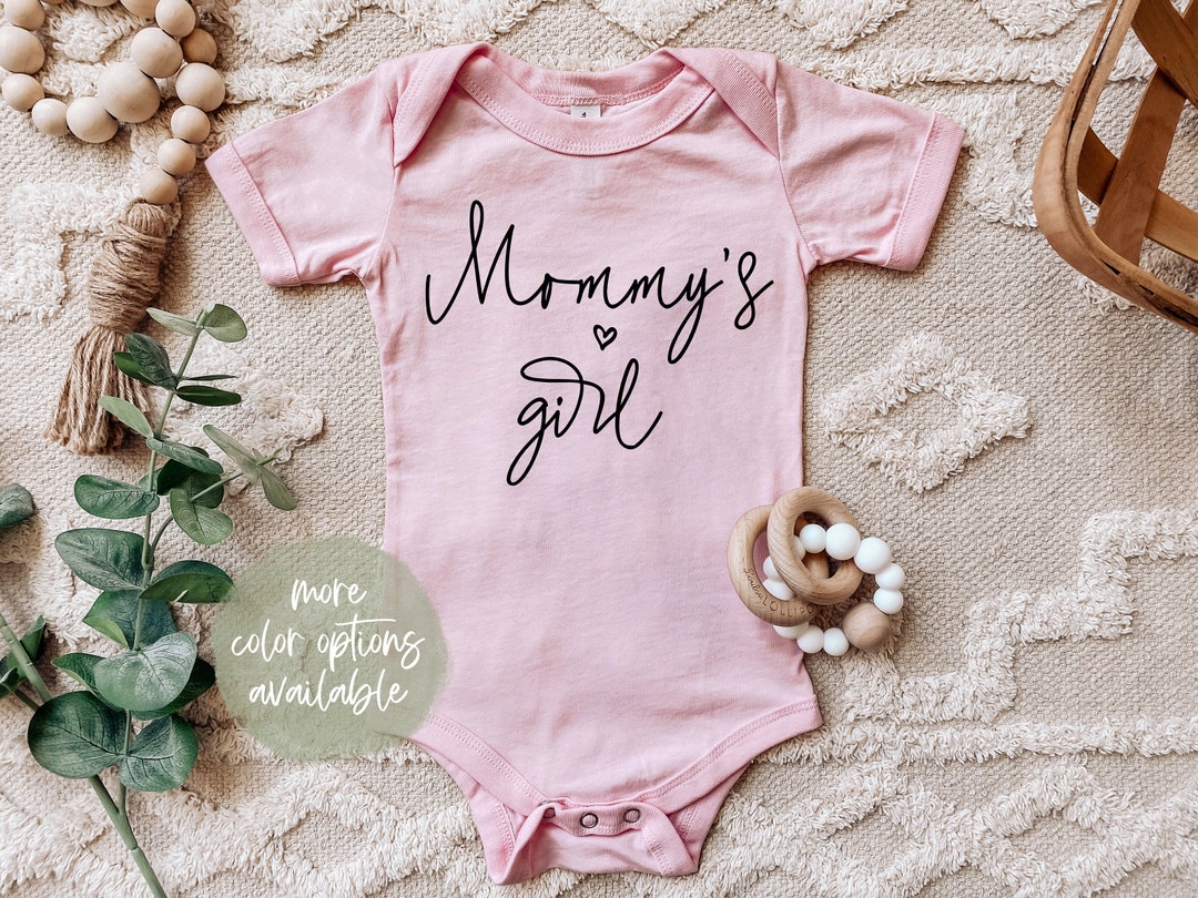 Mommy's Girl Onesie®, Baby Announcement Onesie®, Natural Bodysuit ...