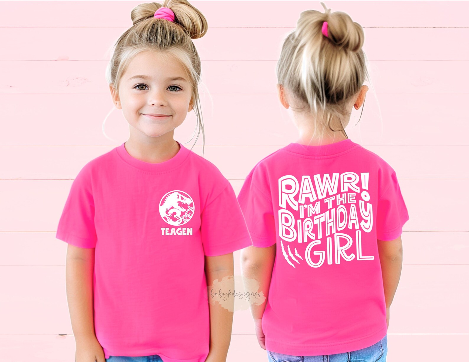 Three Rex, 3 Rex Girls Dinosaur Birthday Shirt, 3 Rex Birthday T Shirt ...