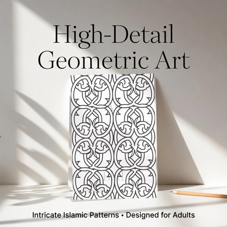 10 Islamic Geometric Coloring Pages • Intricate Datterns • A4 Printable ...