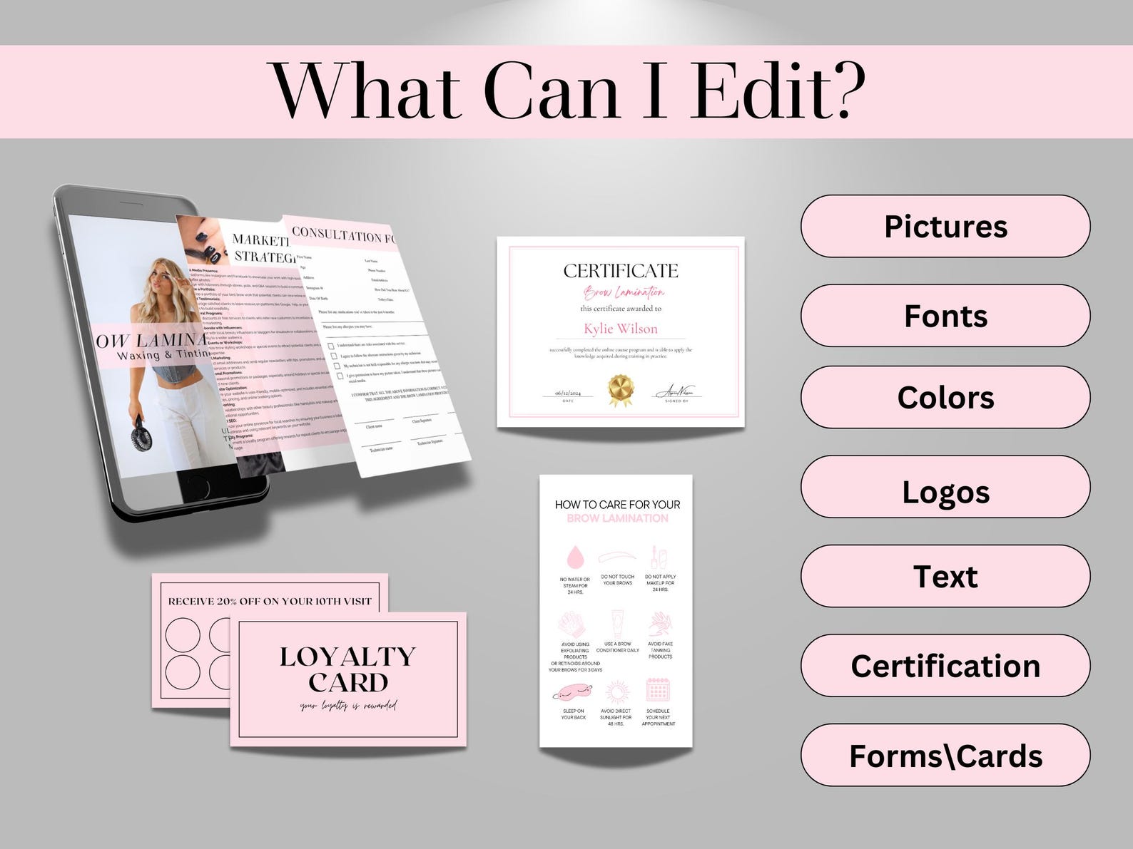 Professional Eyebrow Lamination Training Manual and Certificate: Brow ...