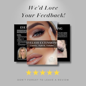Lash Extension Training Manual, Editable Lash Manual, Lash Training ...