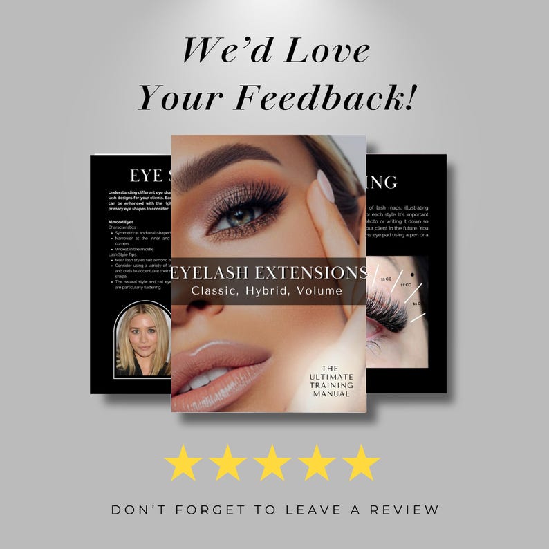 Lash Extension Training Manual, Editable Lash Manual, Lash Training ...