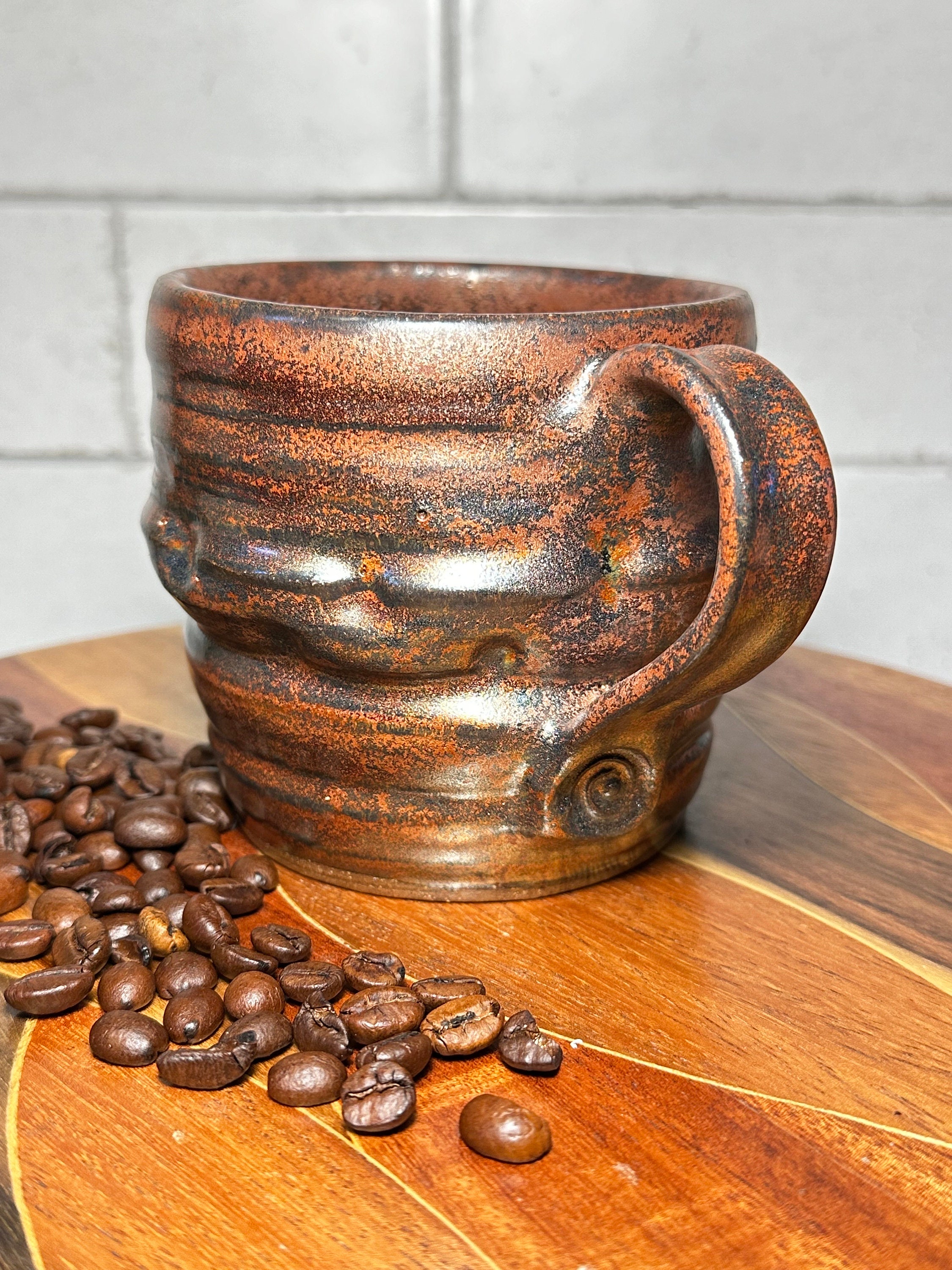 Antique Copper Red Coffee Mug - Etsy