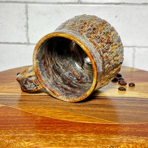 Carved Texture 12oz Mug With Multi Layered Glazes That Has a Stone ...