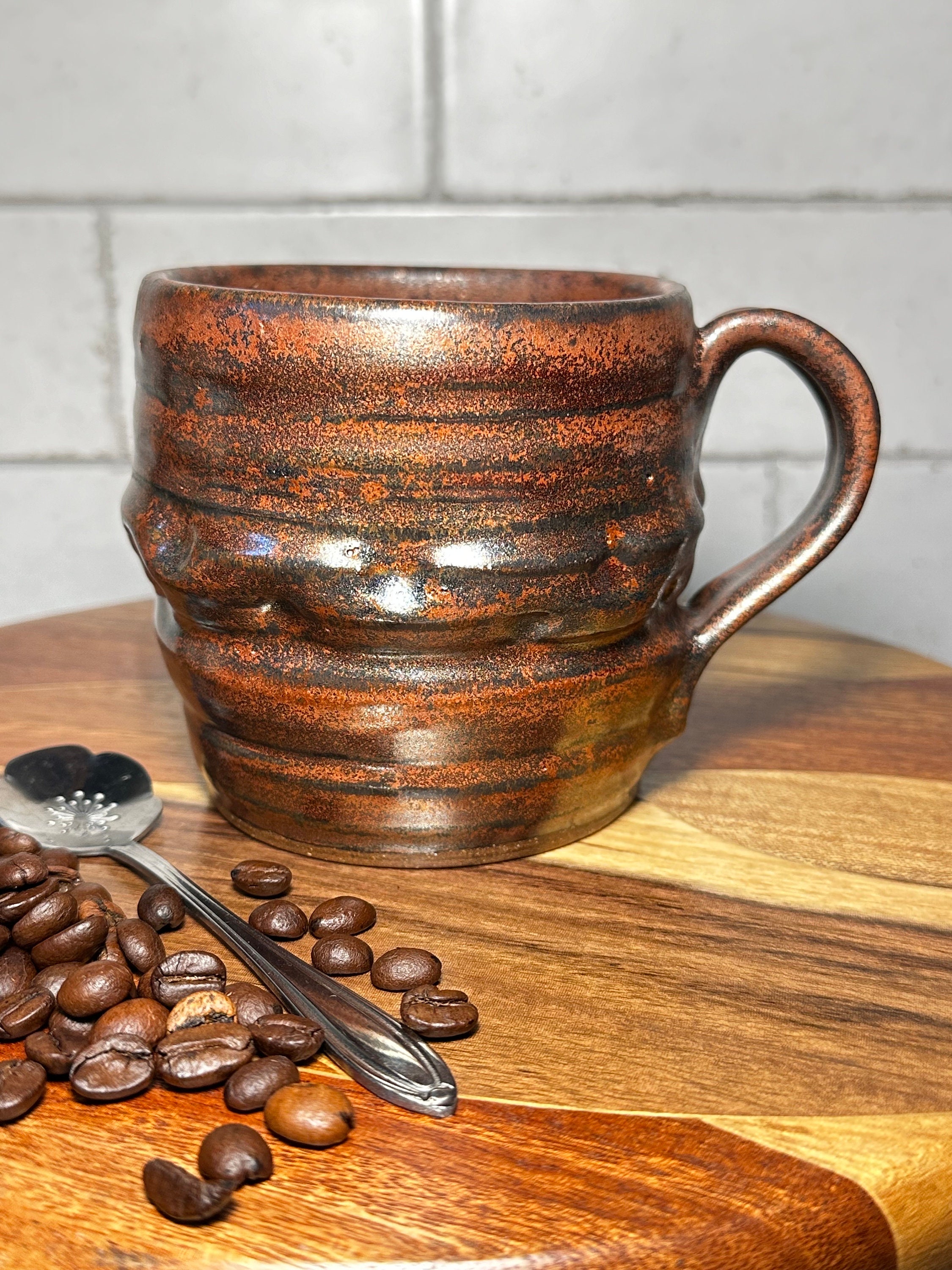 Antique Copper Red Coffee Mug - Etsy