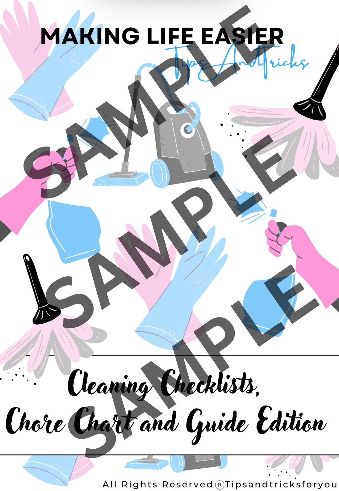 Printable Cleaning Checklist for Each Room • Printable Cleaning Family ...