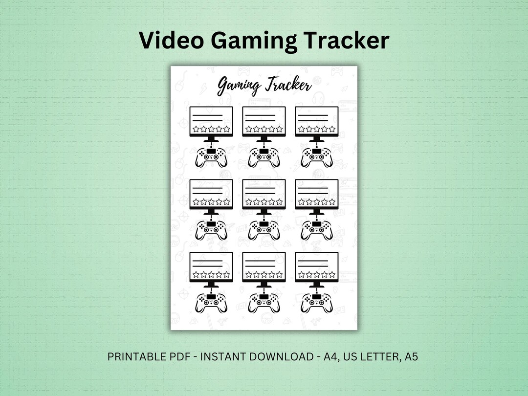 Gaming List, Video Gaming Tracker, Video Game Log, PRINTABLE Journal ...