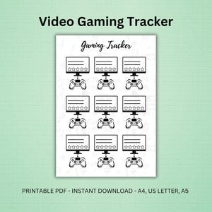 Gaming List, Video Gaming Tracker, Video Game Log, PRINTABLE Journal ...