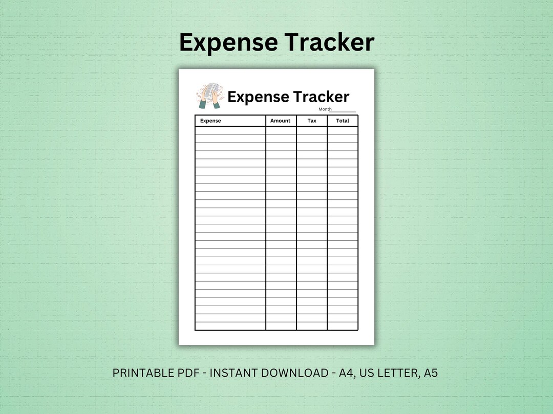 Personal Expense Tracker Insert, Expense Tracker, Planner Page ...