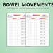 Bowel Movement Tracker, Digital Health Log, Gut Health Journal, Daily ...