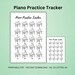 Piano Lesson Tracker Spreadsheet, Piano Practice Tracker, PRINTABLE ...