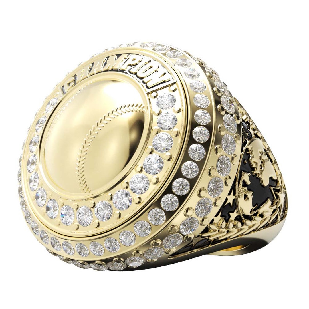 Baseball Champion Ring With 90 Hand-set Stones - Etsy