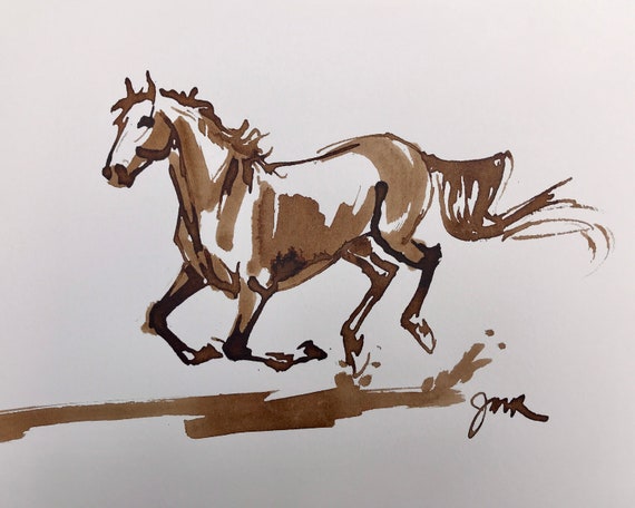 Horse Galloping Drawing