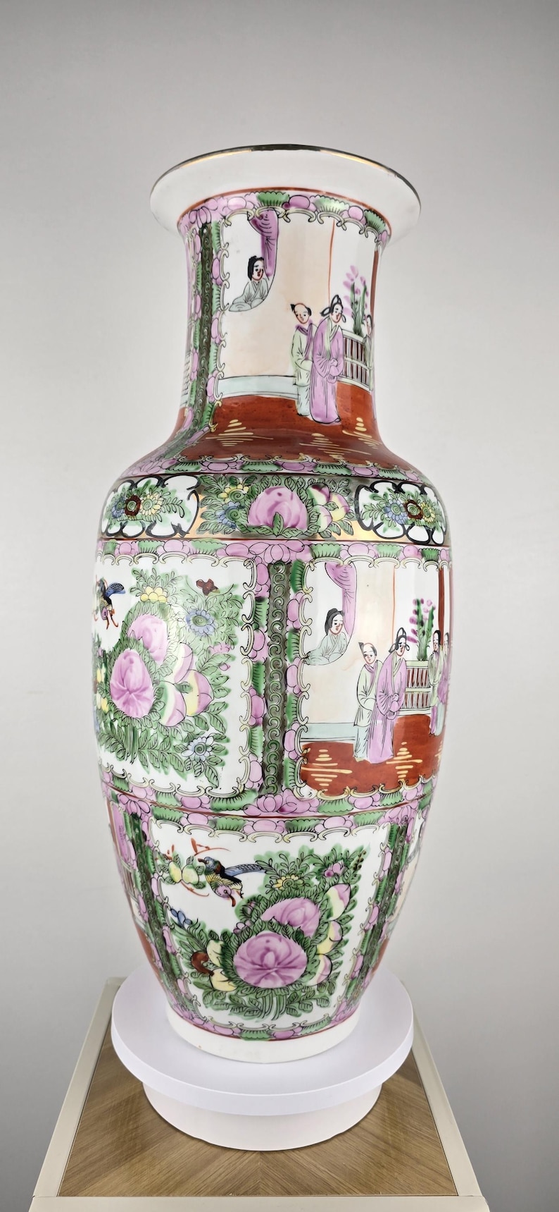 Famille Rose Chinese Porcelain Vase Baoyuan Studio Mark 1950s - Etsy