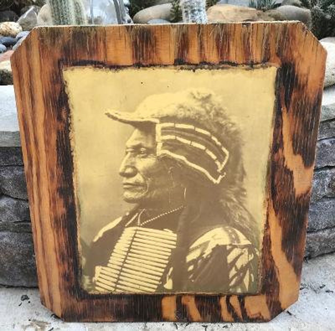 Large Sioux Chief Broken Arm Wooden Plaque - Etsy