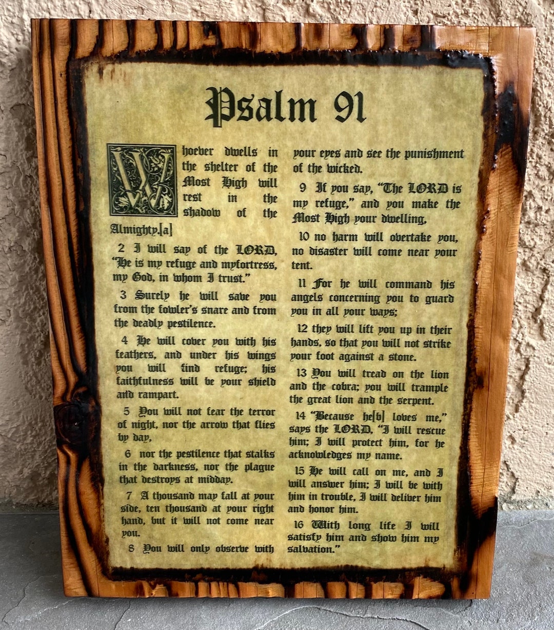 Psalm 91 Wooden Plaque - Etsy