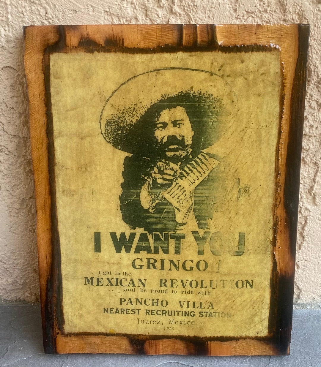 Pancho Villa I Want You Gringo Wooden Plaque - Etsy