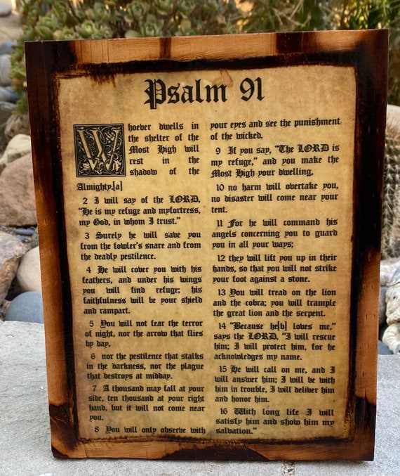 Psalm 91 Wooden Plaque | Etsy