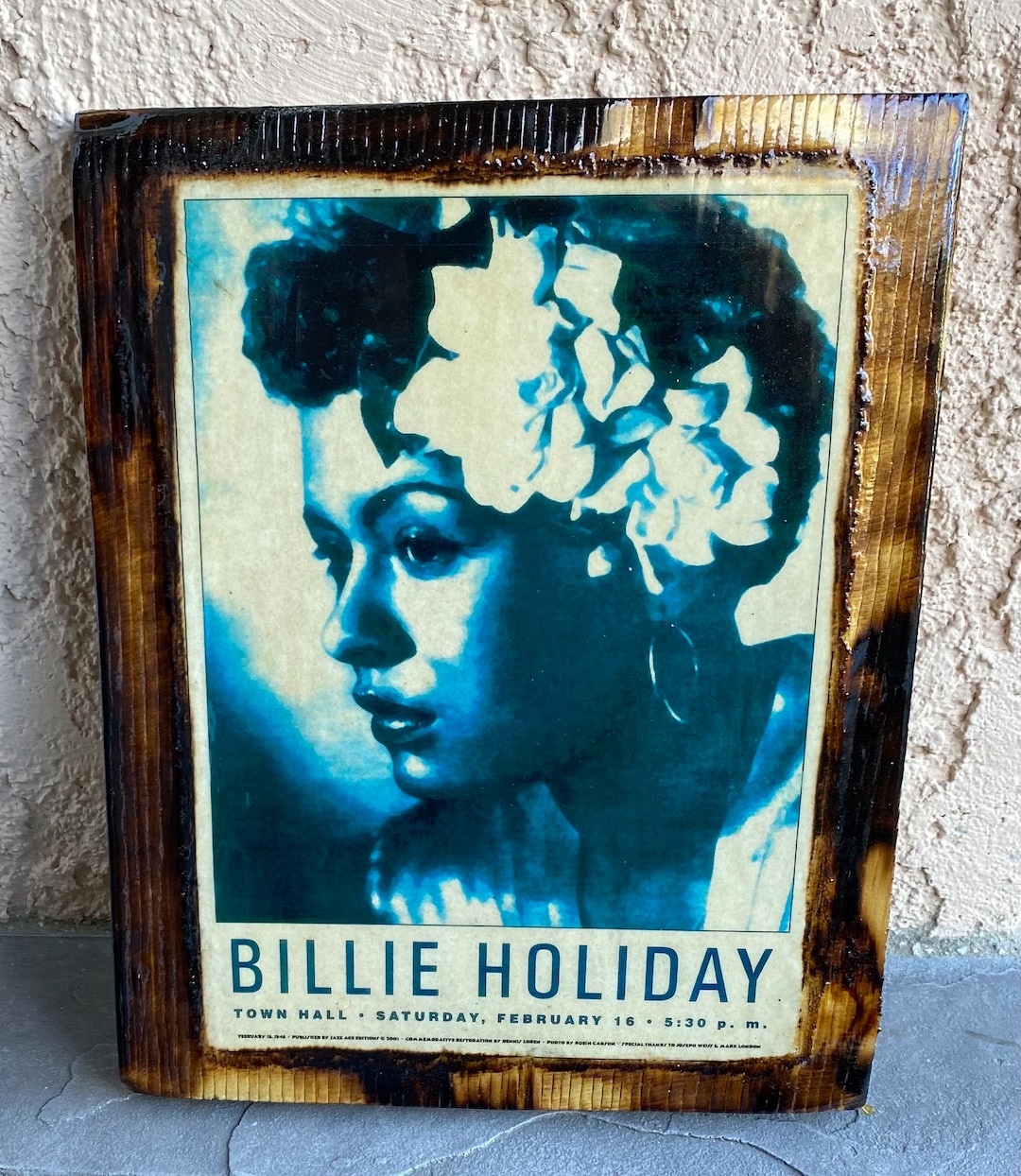 Billie Holiday Concert Poster - Wooden Plaque - Etsy