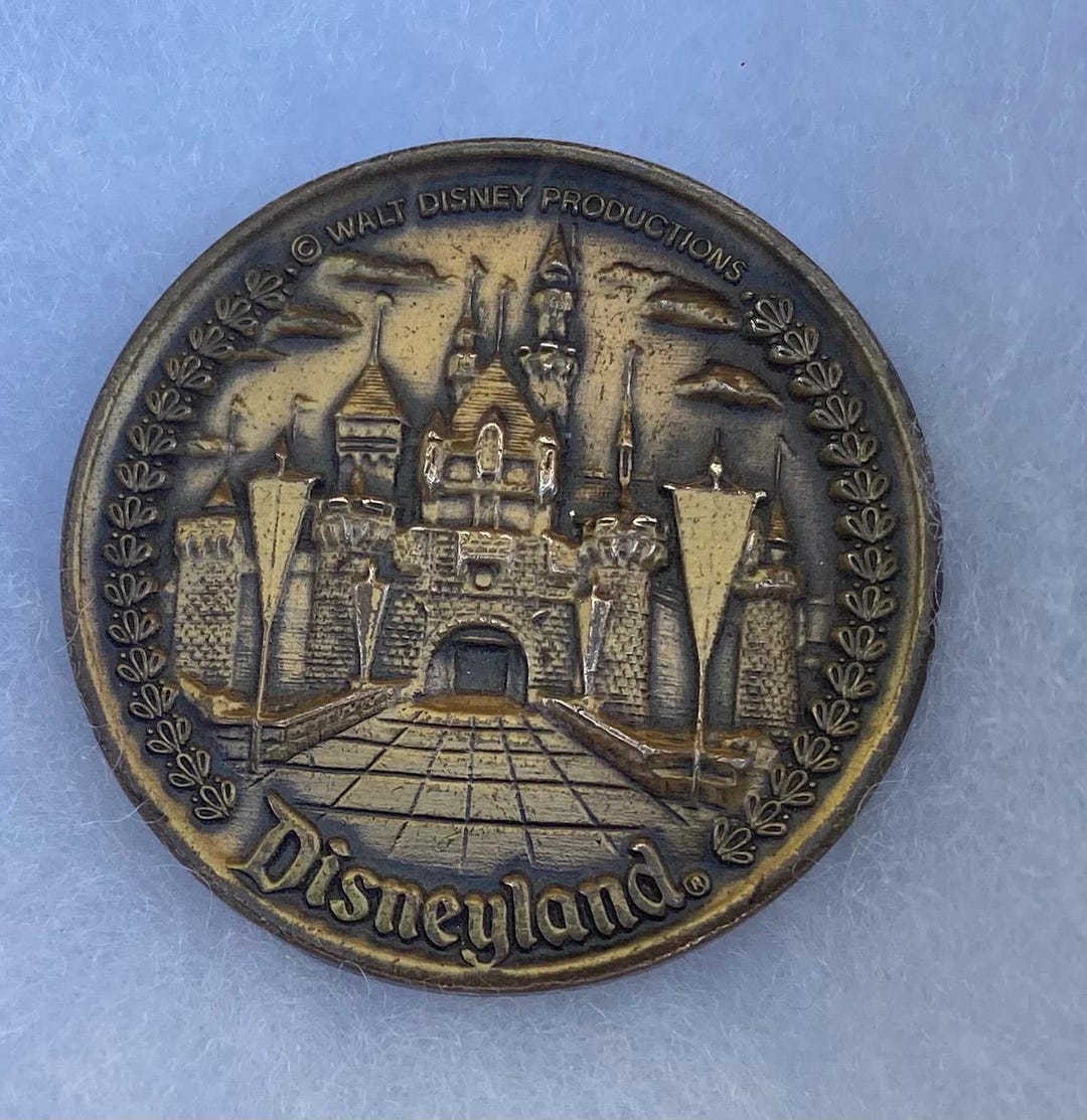 Vintage Disneyland Brass Token Walt Disney Company Mickey Mouse - 5 ...