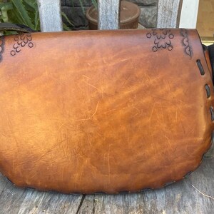 Rare Vintage Rustic Hippie 60's Hand Made Tooled Leather Purse ...