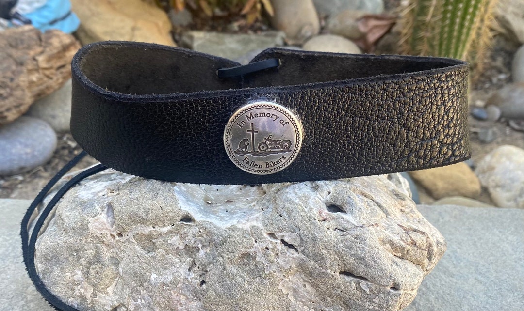 Black Leather Bicep Cuff/ Upper Arm Band With "in Memory of Fallen ...