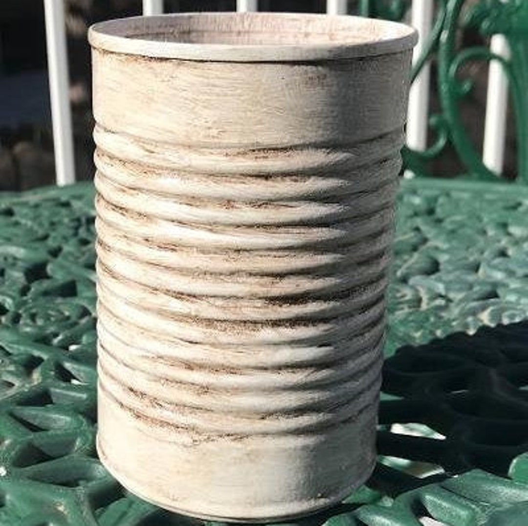 Painted, Antiqued and Distressed Tin Can - Etsy