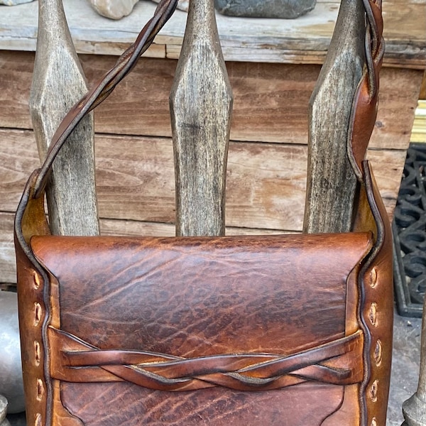 Rustic Leather Bag - Etsy