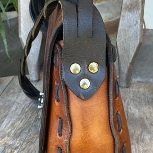 Rare Vintage Rustic Hippie 60's Hand Made Tooled Leather Purse ...