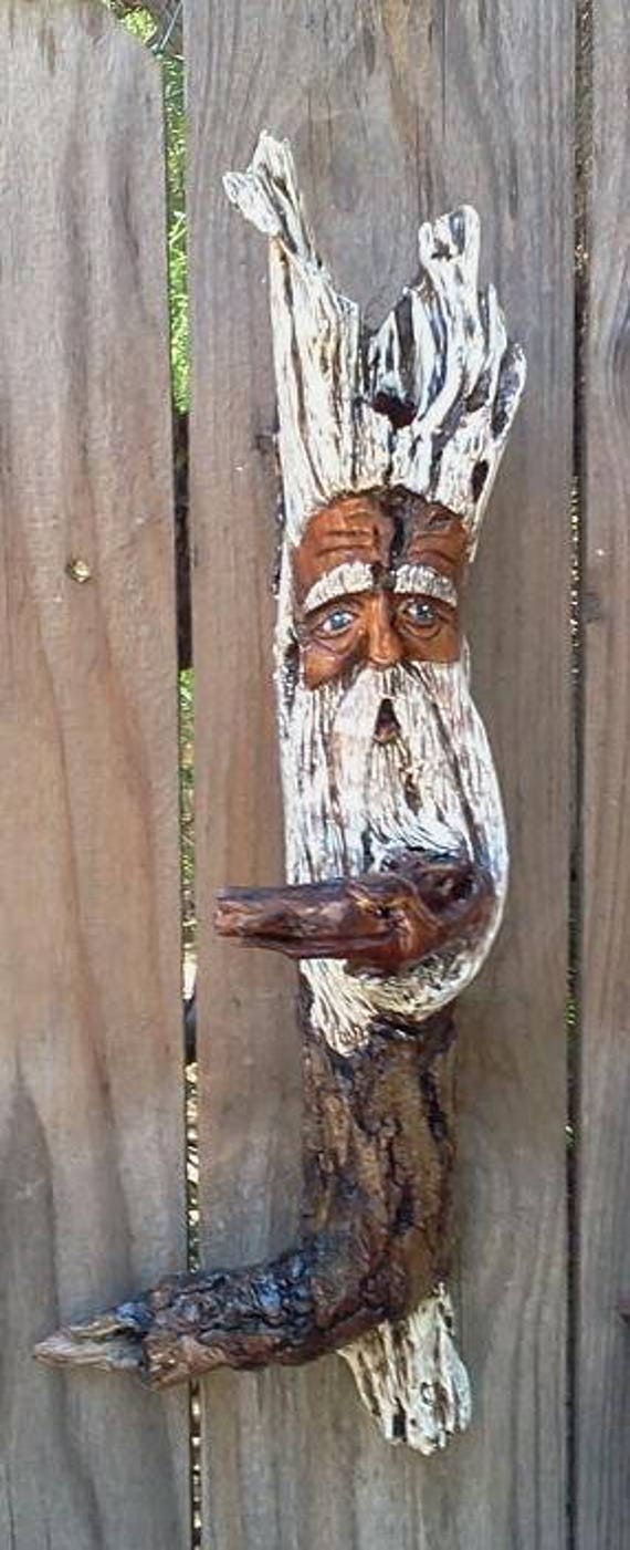 Carved Wood Spirit Tree Man | Etsy
